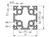 50 x 50 T-Slot Aluminum Extrusion | 25.05 | mk